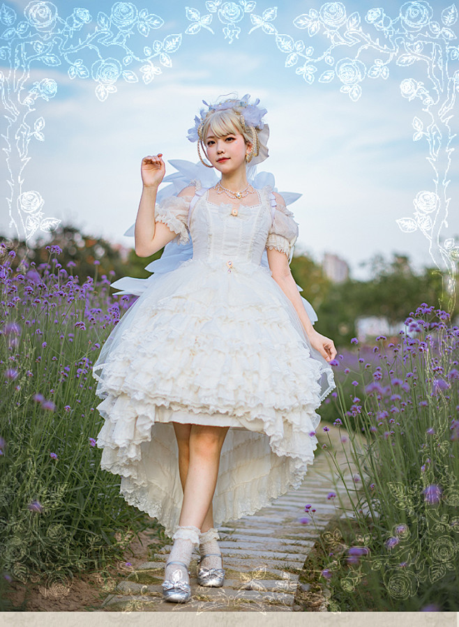 【现货】豹了个猫原创lolita月神情诗花嫁洛丽塔洋装婚纱连衣裙-淘宝网