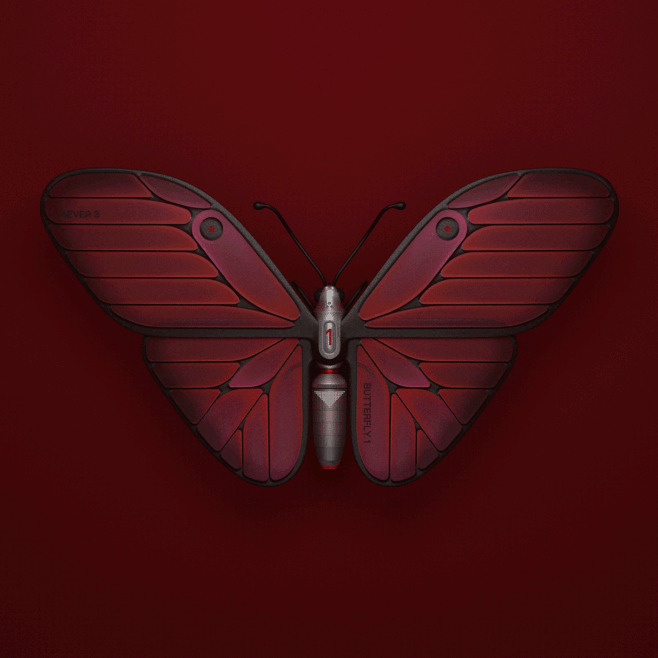 butterfly concept mechanical robot-花瓣网