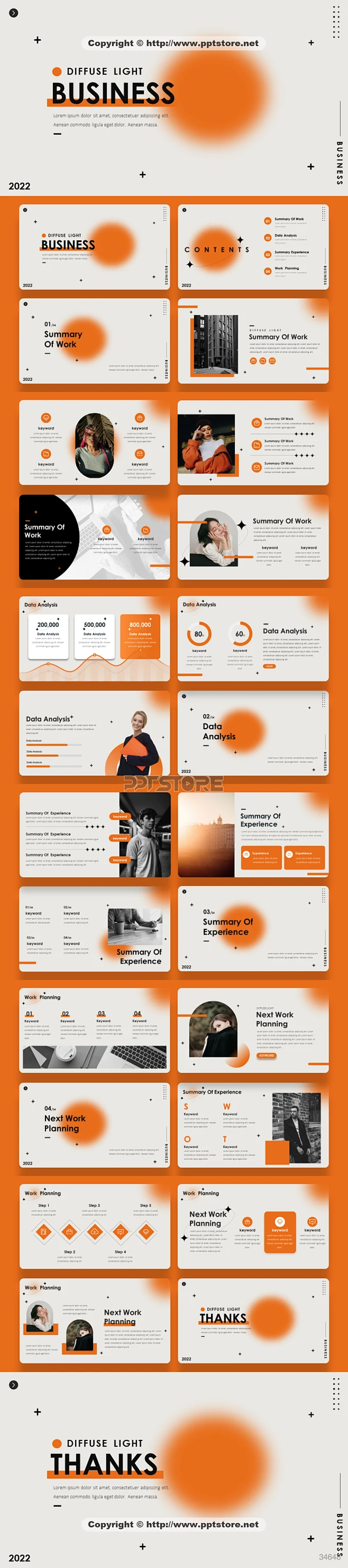 【耀你好看】弥散光现代极简商务时尚PPT2-花瓣网