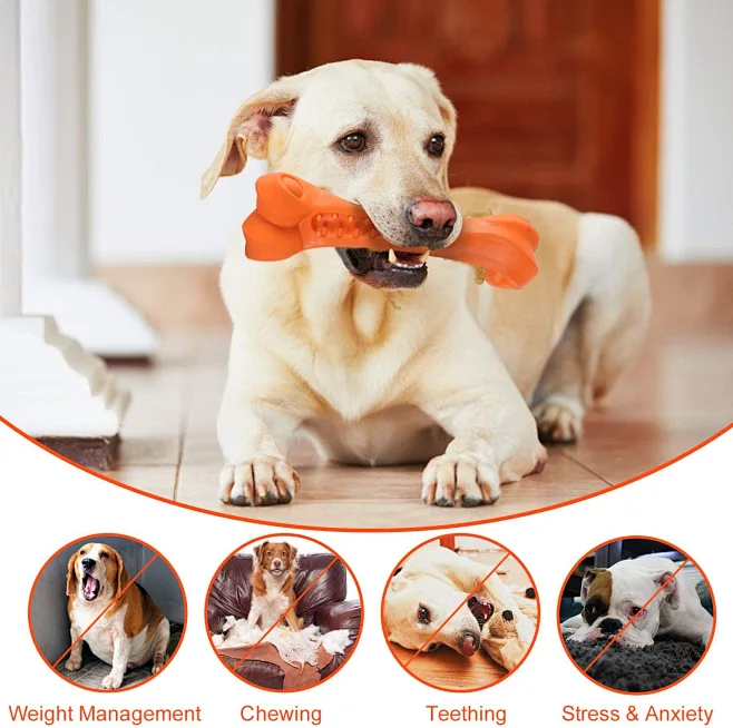 Amazon.com : Dog Toys for Aggressive Chewers Large Breed, Natural Rubber Durable Dog Chew Toys ...