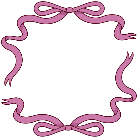 Lined Retro Anime Ribbon Frame-花瓣网