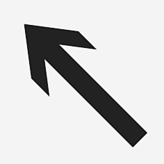 图标-花瓣网|陪你做生活的设计师 | ps://88icon.com 左上箭头 填充 大 倾斜 粗 标志性