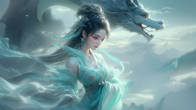 LL-(诛仙)女孩与龙-hzj(2)-花瓣网