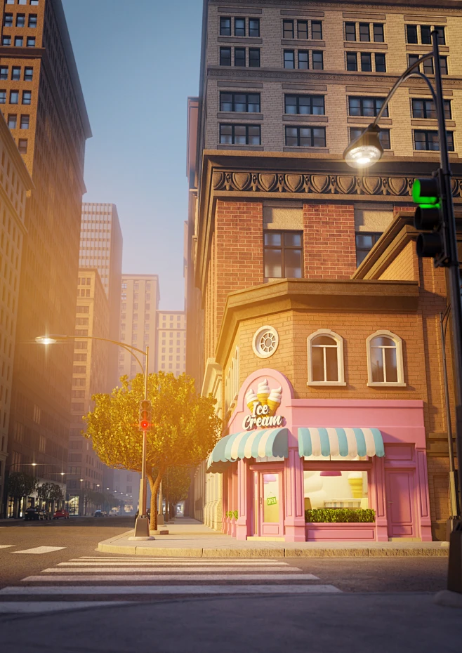 Ice Cream Shop-花瓣网