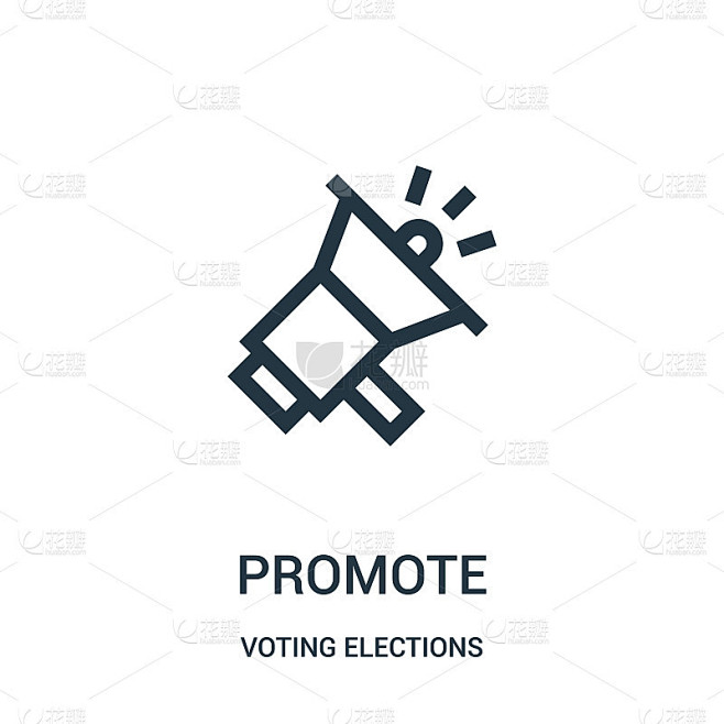 promote icon vector from voting elections collecti