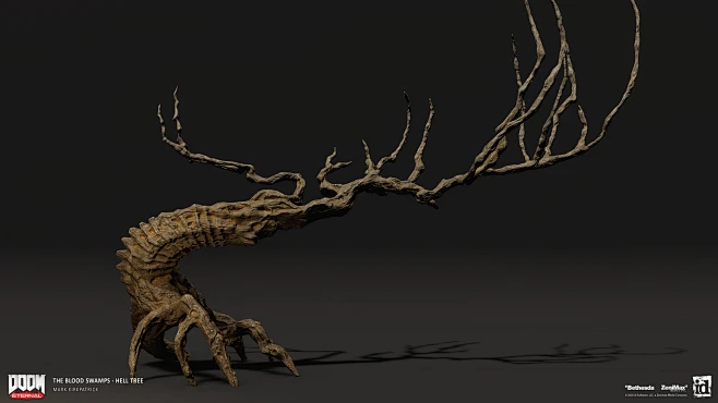 Hell tree in-game asset-花瓣网