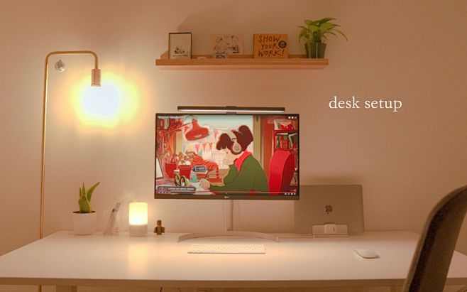 Desk Tour 极简治愈系桌面改造 | 走线收纳 | 给学习增添幸福感_哔哩哔哩_bilibili