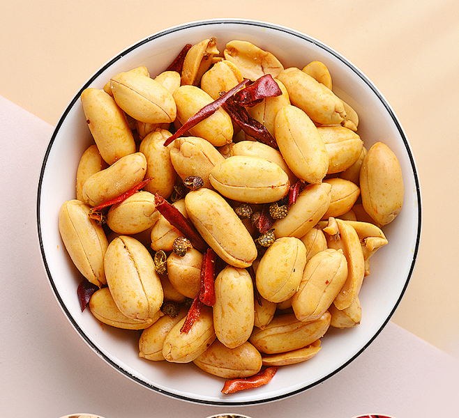 巨仁坚榜麻辣花生108g*4袋装零食花生米熟油炸咸味下酒菜乳山花生-tmall.com天猫