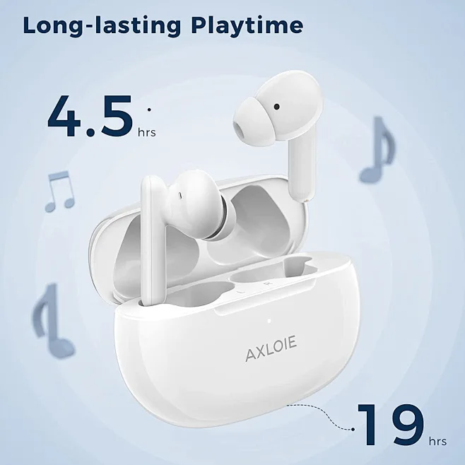 Wireless Earbuds,AXLOIE Active Noise Cancelling Bluetooth Earphones,in ...