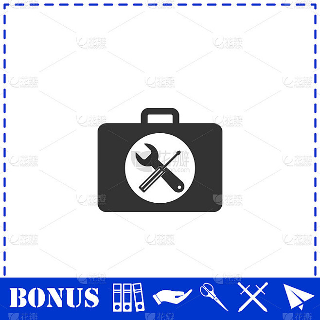 Toolbox icon flat