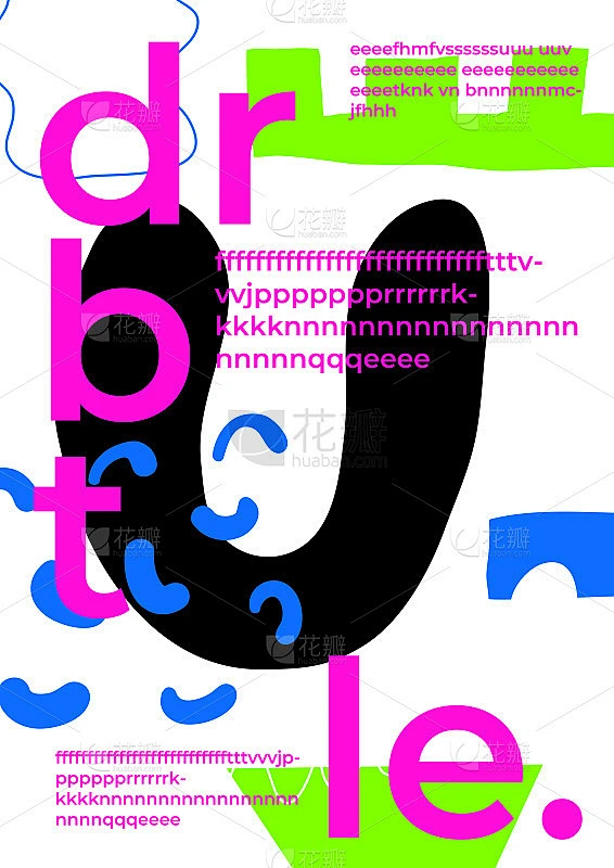 Unique Trendy Artistic Abstract Poster, Handmade S素材-花瓣网