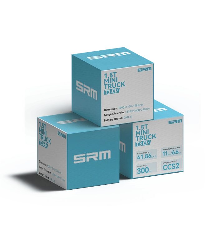 SRM 新能源汽车 卡车 立方体卖点堆头-花瓣网