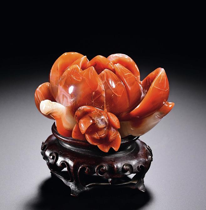 清乾隆 南红玛瑙一品清廉笔洗图片_文房器物图片素材-花瓣网