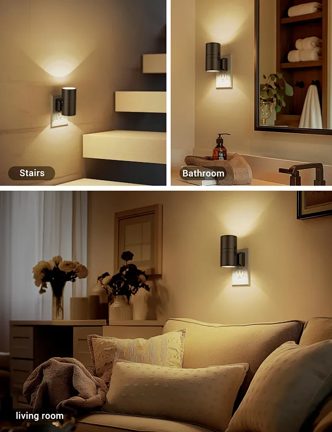 Night Lights Plug into Wall, Dimmable Night Light Plug in, Modern Night ...