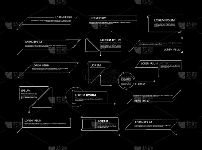 Callouts text. Title call out labels technology ca素材-花瓣网