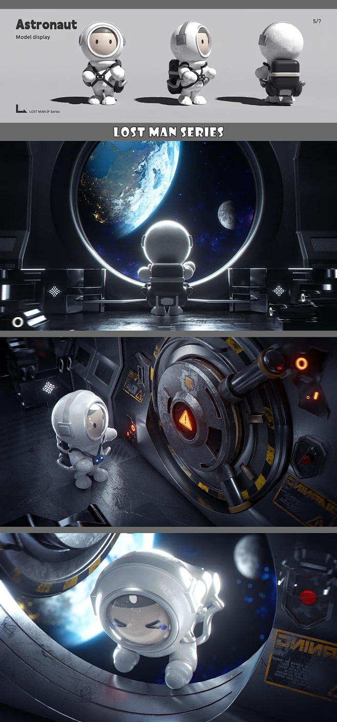 c4d cartoon cartoon scene Character design IP octane Tide play toy-花瓣网