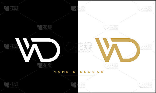 WD,DW抽象字母标志组合