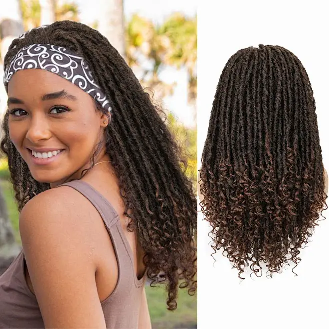 Fancy Hair Faux Locs Headband Wigs Dreadlock Wig Turban Wig Braided ...