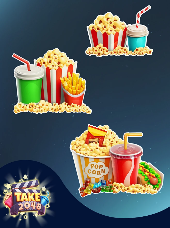 Popcorn icons-花瓣网