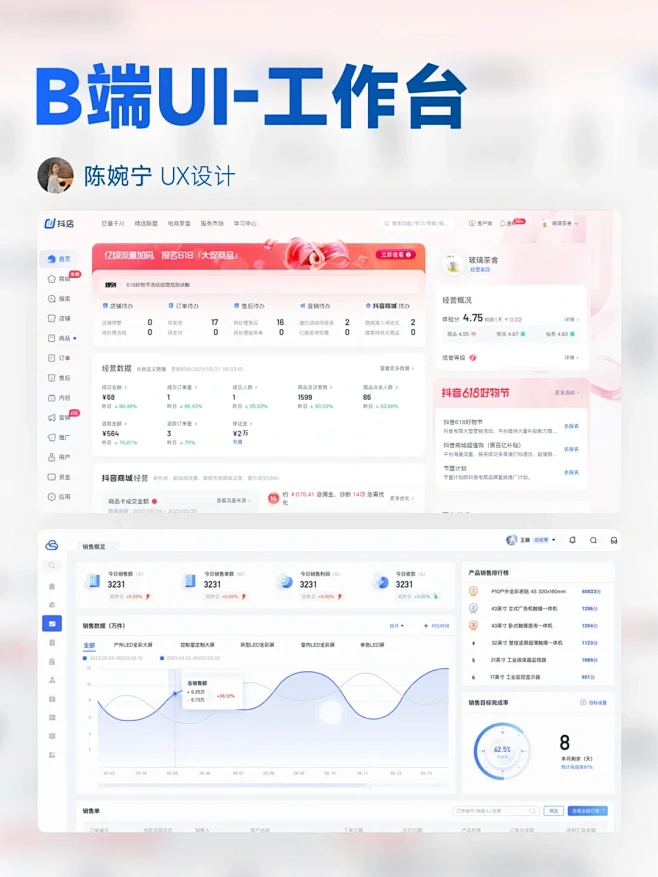 B端ui设计灵感参考工作台页面，Ux设计 - 小红书-花瓣网