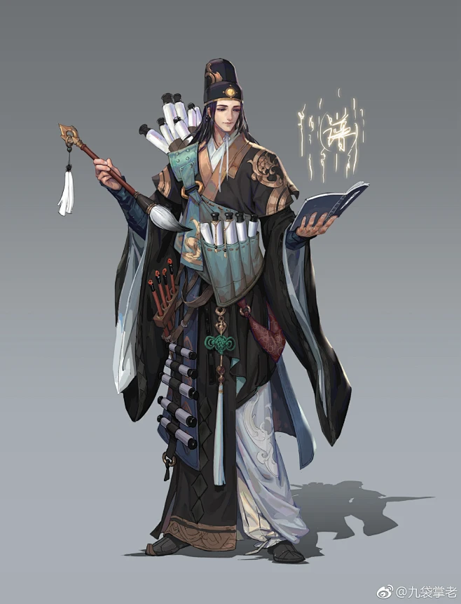 中国风男性角色原画中国风写实角色原画来自cgbook.cn (446)-花瓣网