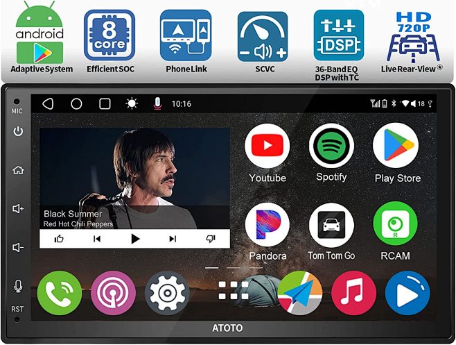 ATOTO A6 PF 7inch Full Touchscreen Android in Dash Video Receiver, Double-DIN Radio, Wireless ...