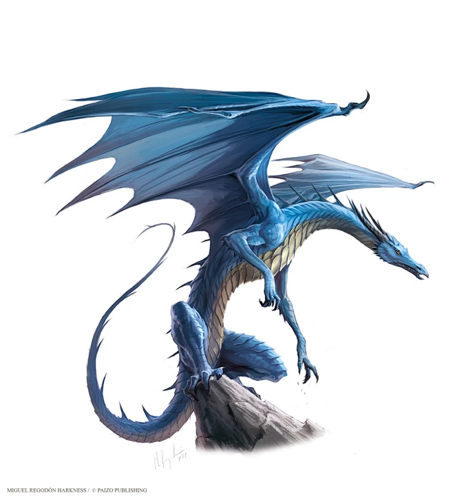 Pathfinder 2nd Edition Bestiary, Chromatic Adult Dragons, Miguel ...