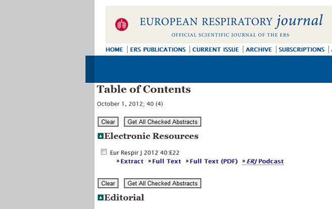 European Respiratory journal-欧洲呼吸杂志