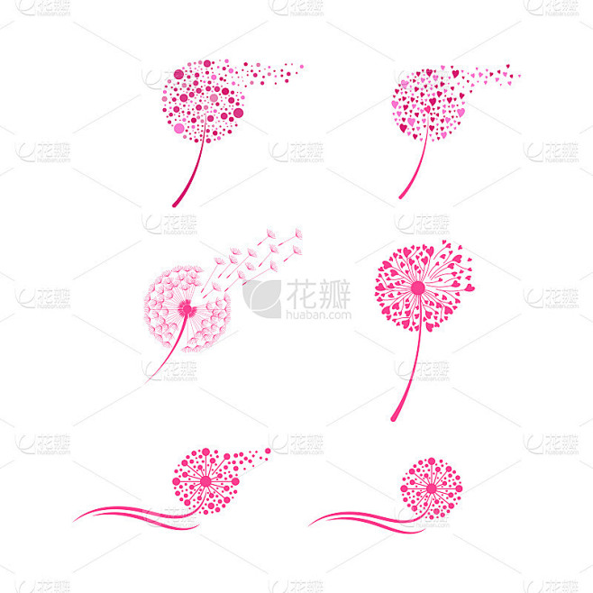 蒲公英矢量图标设计素材-花瓣网