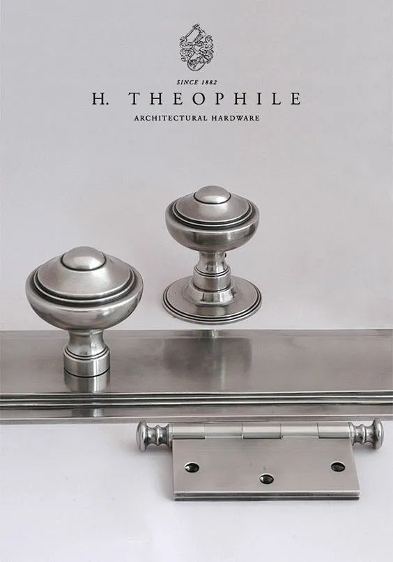 A Timeless Aesthetic. Neoclassical Front Door Hardware in Pewter by H. Theophile. Crisp ...