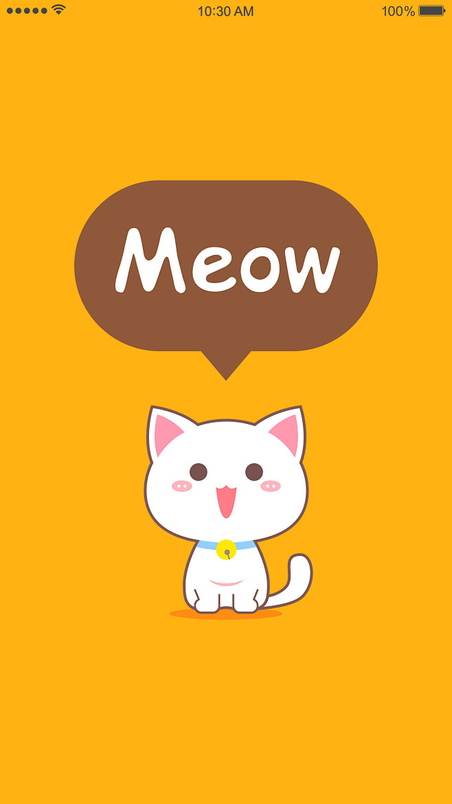 Meow_猫咪主题APP_起始页