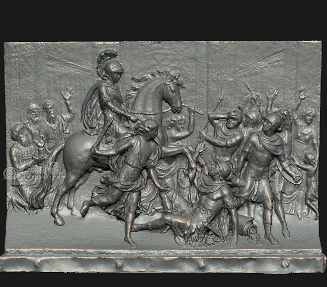 墙面浮雕神话人物，战马将军战争战场士兵奴隶，古罗马希腊雅典宗教神话人物人体模型 - 雕塑3d模型 3dsnail模型网