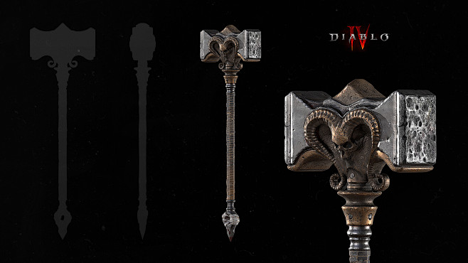 Barbarian Hammer (Diablo IV fan art)