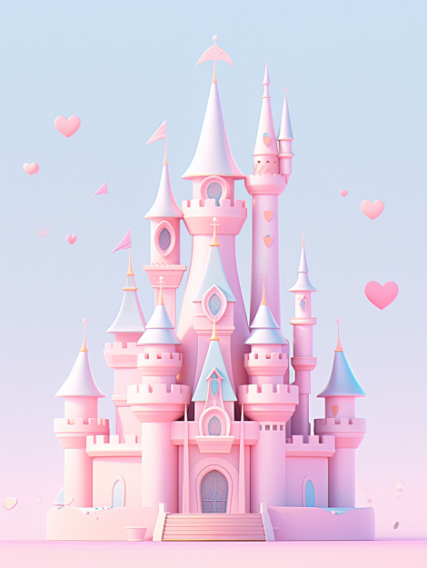 Midjourney-c4d魔法城堡咒语