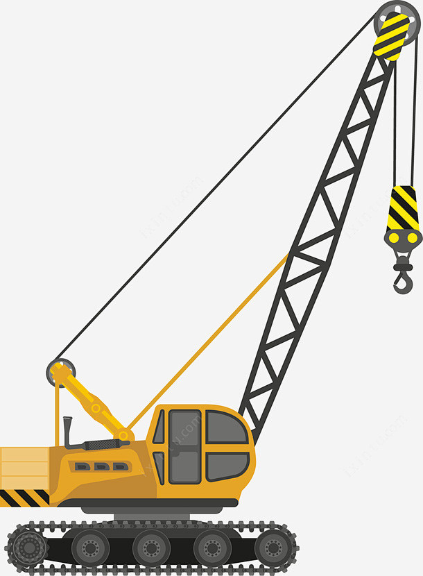 矢量吊车png图png免抠素材_新图网 https://ixintu.com 车子 卡通车 矢量车子 工地 工地车子 车子图 起重机械 车