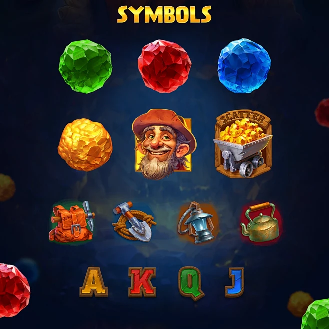 slot Gold Rush Mining Theme treasure hunt digital painting slot game ...