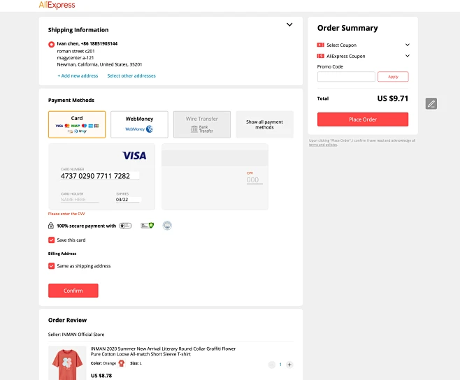 Please Confirm Your Order - AliExpress-花瓣网