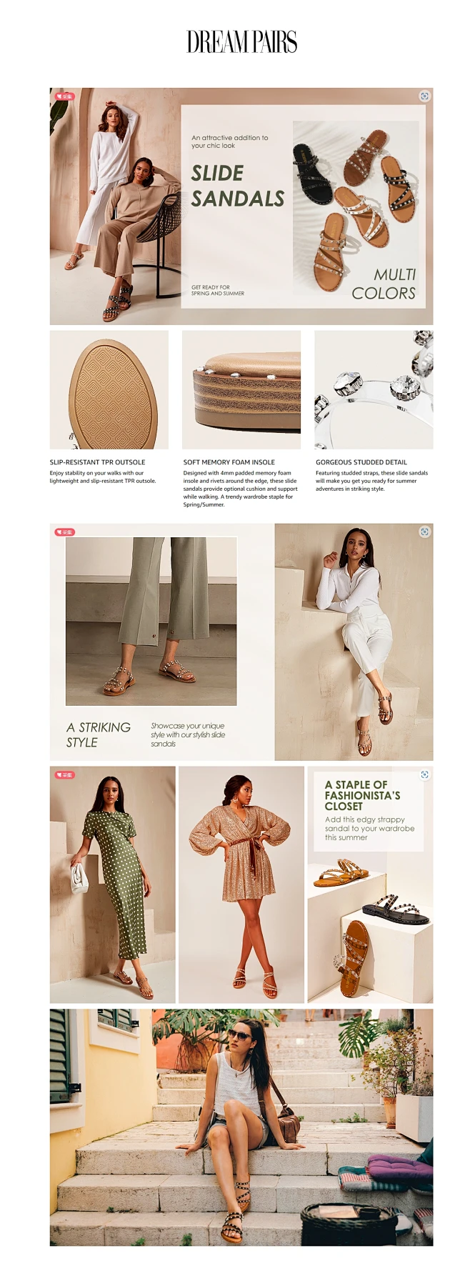 Amazon.com | DREAM PAIRS Women's SDSS2213W Clear Studded Rhinestone ...