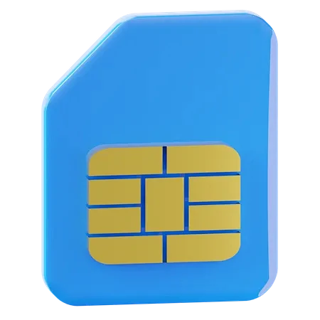 Sim Card 3D Icon