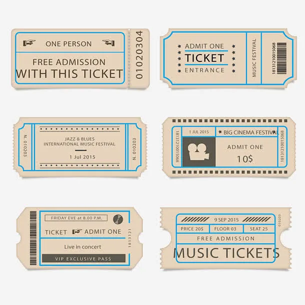 矢量电影票免抠素材_新图网 https://ixintu.com 票根 纸质 黄色 存根-花瓣网