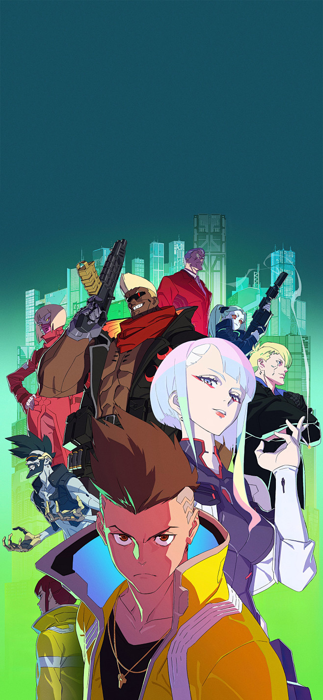 赛博朋克: 边缘行者 手机壁纸-花瓣网