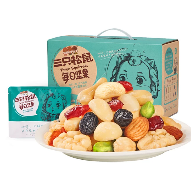 【三只松鼠_每日坚果750g/30包】网红爆款健康零食大礼包干果礼盒-tmall.com天猫-花瓣网