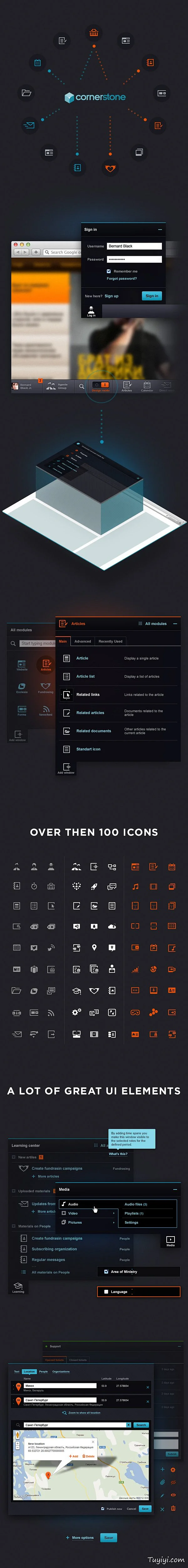 CornerStone CMS on Behance APP UI设计-花瓣网