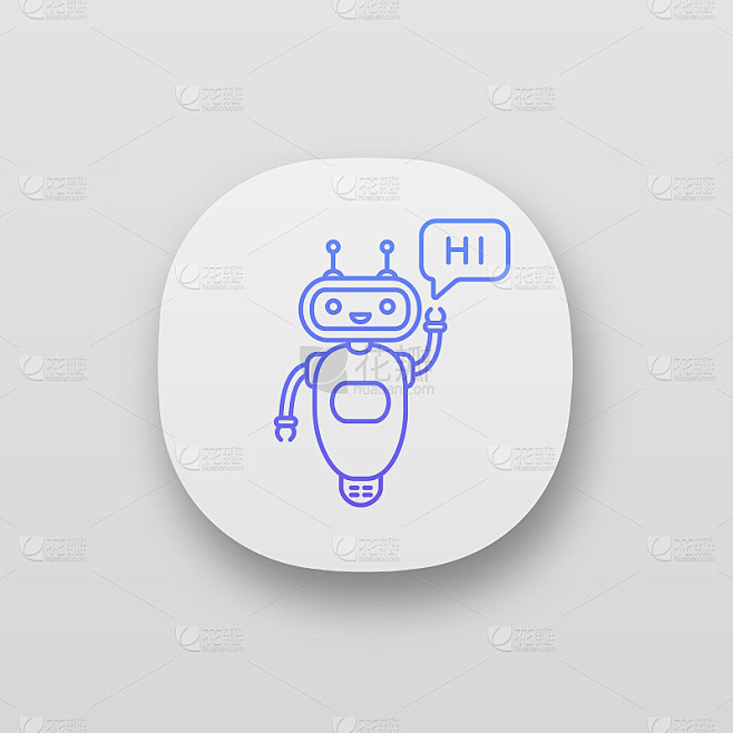 Chatbot saying hi icon