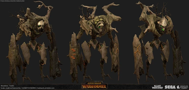 Total War: Warhammer - Realm of the Wood Elves - Treekin, Liz Edwards ...