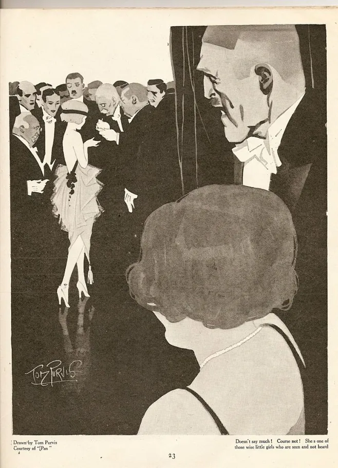 Illustration by Tom Purvis in rare copy of Drawing and Design magazine ...