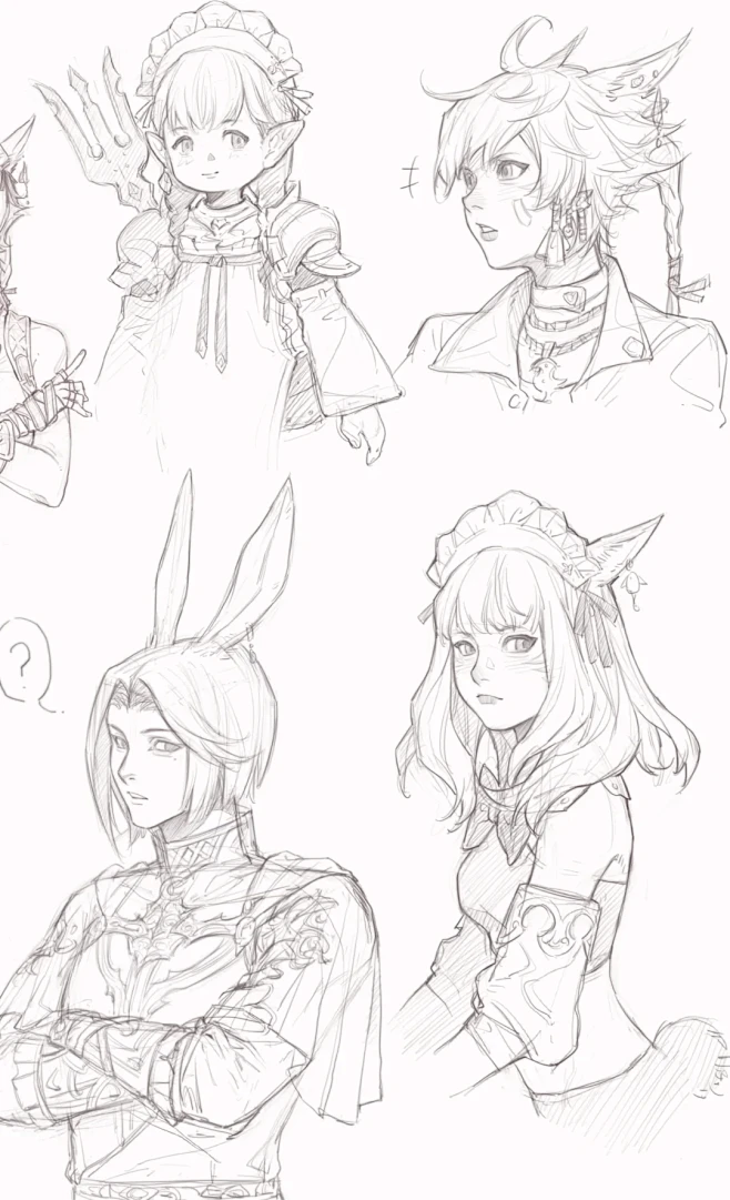 『ff14』画了一些亲友和自己图片_♥图片素材-花瓣网