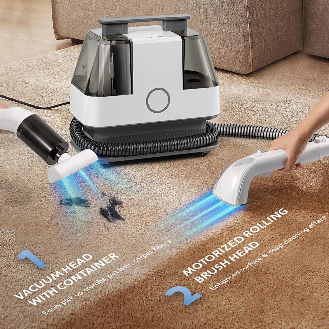 Amazon.com - Hapyvergo Upholstery Cleaner Machine 15KPa Portable Carpet ...