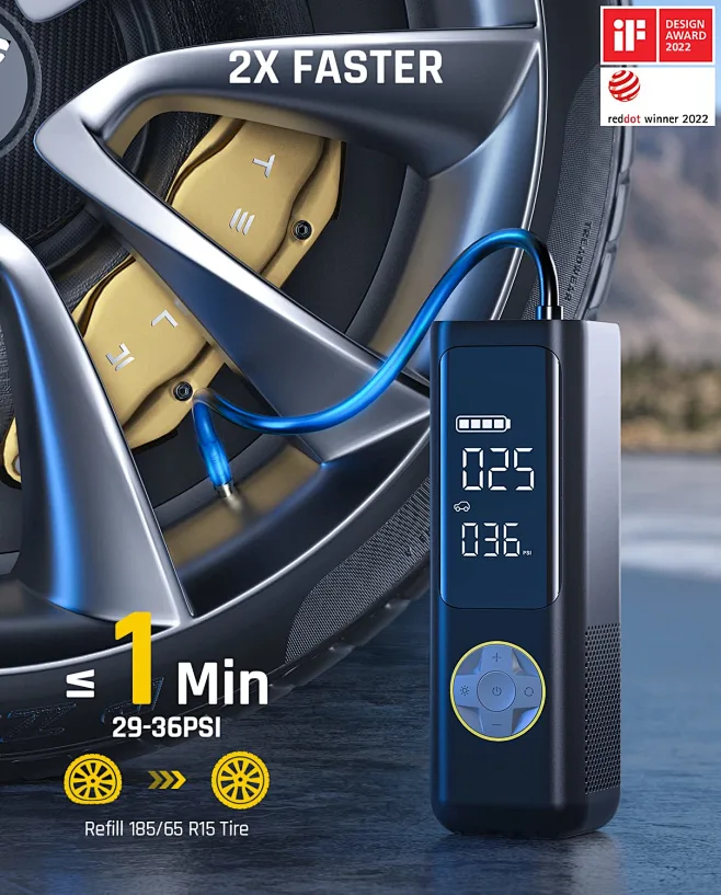 Amazon.com: Fanttik X8 APEX™ Tire Inflator Portable Air Compressor, 2X ...