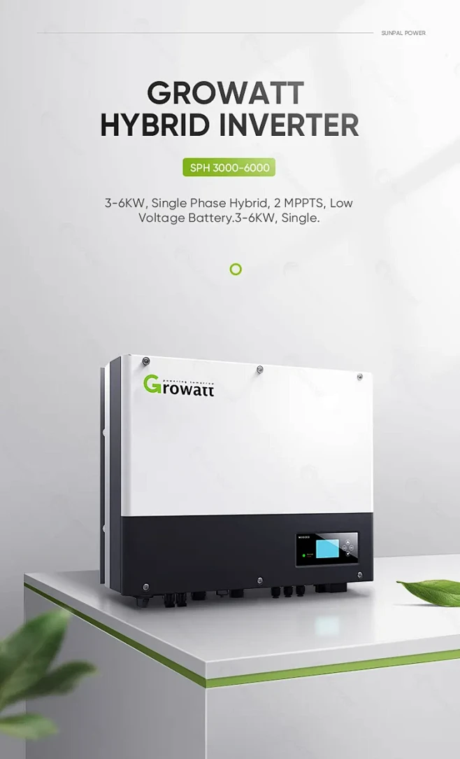 Growatt Alicosolar Hybrid Inverter Sph3000 Sph4000 Sph5000 Sph6000 On ...